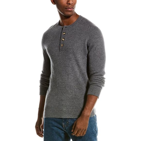 KIER + J | Sweaters | Kier J Shaker Wool Cashmereblend Henley | Poshmark